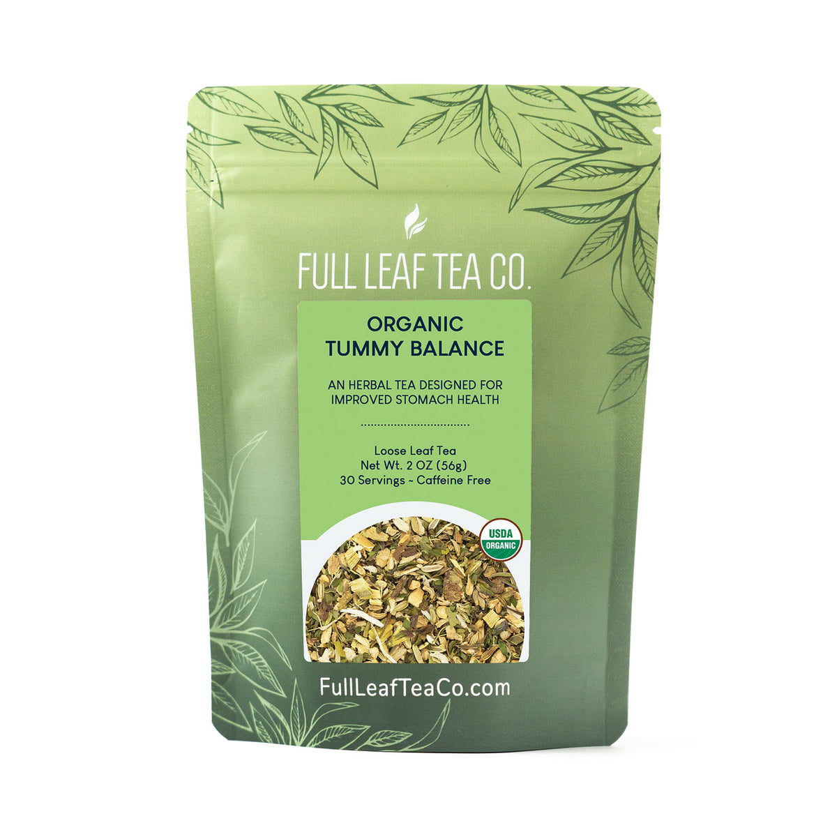 Organic Tummy Balance - Herbal Loose Leaf Tea | Full Leaf Tea Company