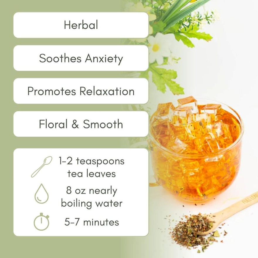 Organic Relieve Stress Tea - Loose Leaf Herbal | Full Leaf Tea Company