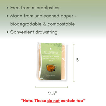 Loose Leaf Drawstring Tea Bags - Natural Paper – Full Leaf Tea Company