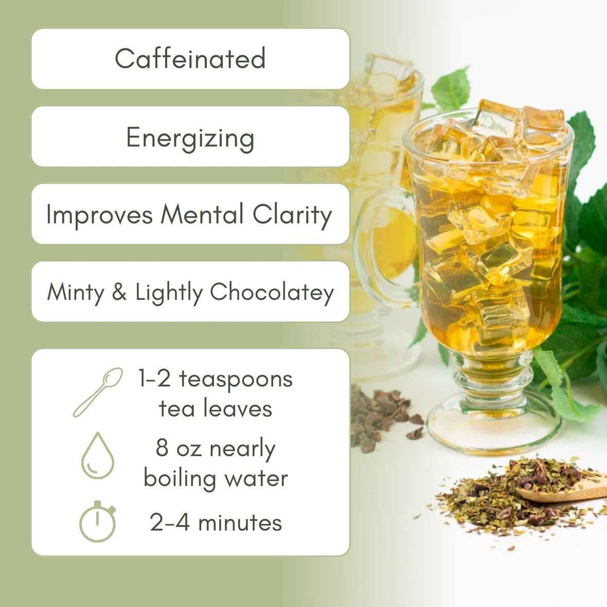 Organic Mint Cocoa Yerba Mate - Loose Leaf Tea | Full Leaf Tea Company
